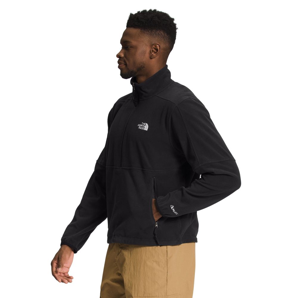 Compra Buzo Tnf Polartec 100 1/4 Zip Negro Hombre The North Face en Tienda Oficial - thenorthfaceco